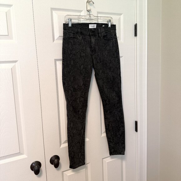 Frame Denim | Jeans | Frame Le Skinny De Jeanne Python Print Denim ...